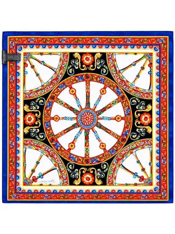 Dolce & Gabbana Foulard In Twill Di Seta