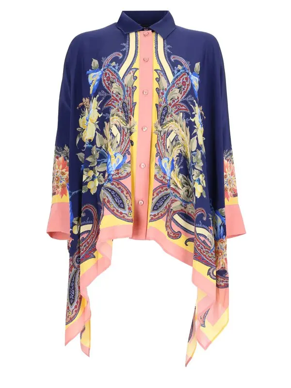 Etro Camicia Asimmetrica Con Stampa Paisley