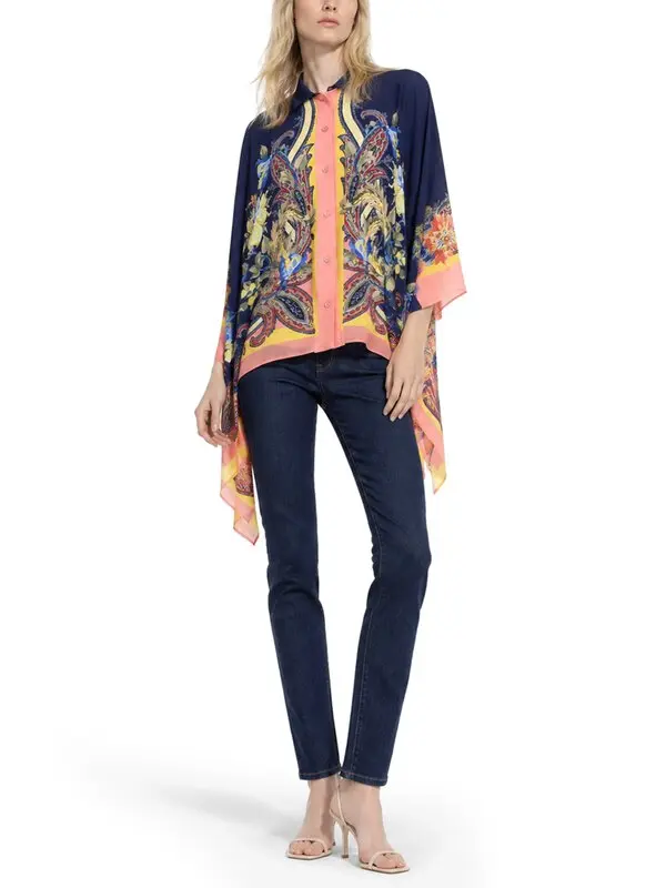 Etro Camicia Asimmetrica Con Stampa Paisley