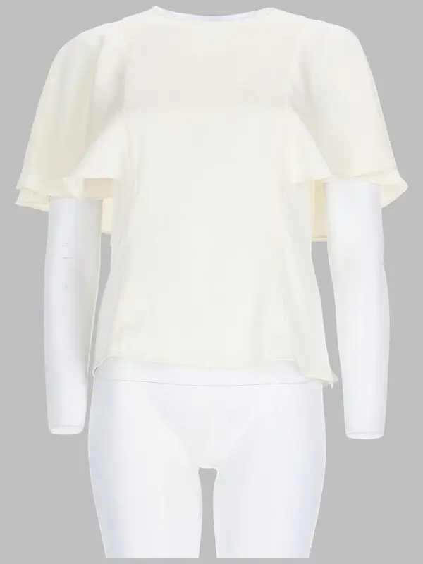 Michael Kors Blusa In Raso Con Maniche A Mantella