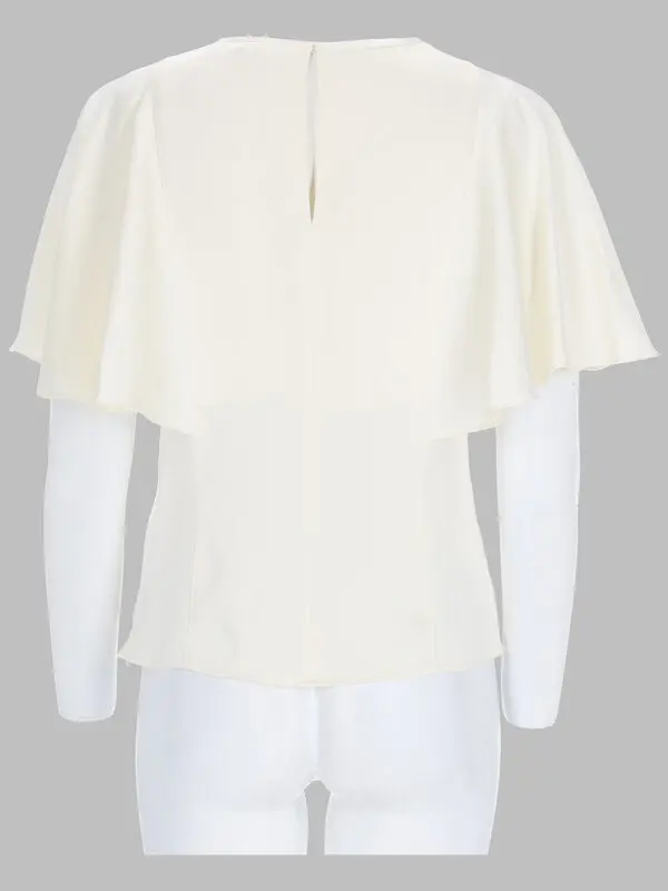 Michael Kors Blusa In Raso Con Maniche A Mantella
