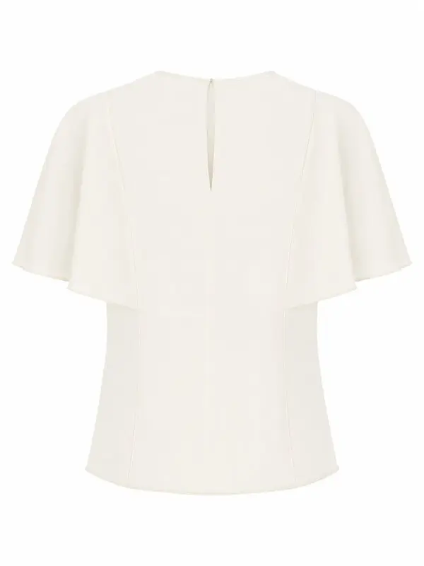 Michael Kors Blusa In Raso Con Maniche A Mantella