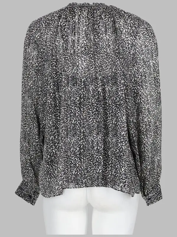 Michael Kors Blusa In Georgette Con Stampa Metallizzata