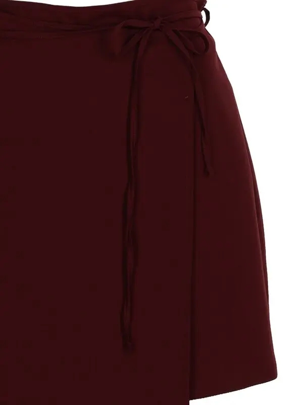 ALYSI Alysis Wrap Mini Skirt With Tie Detail - Bordeaux