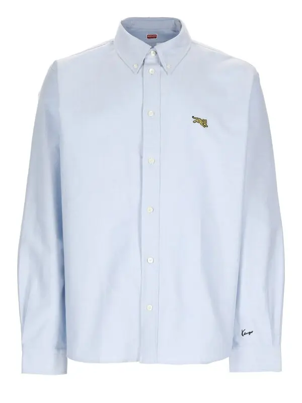Kenzo Camicia Casual In Cotone Oxford