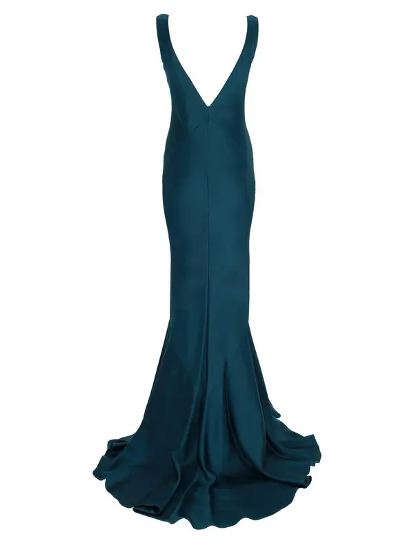 Max Mara Abito Lungo In Envers Satin