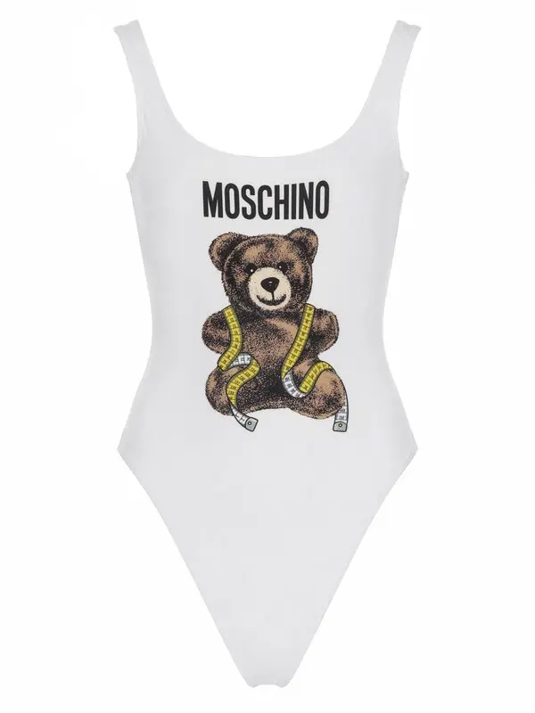Moschino Teddy Bear One-piece Swimsuit - White