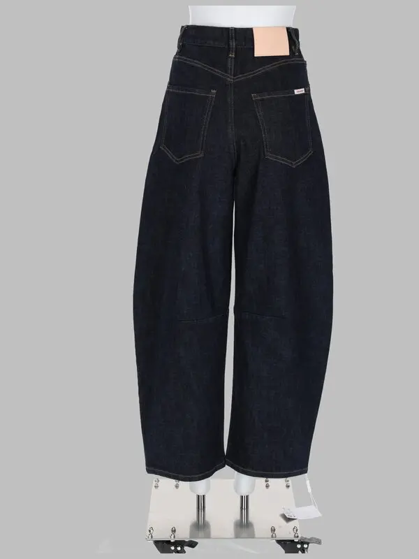 SELF-PORTRAIT Straight Leg Cotton Denim Jeans
