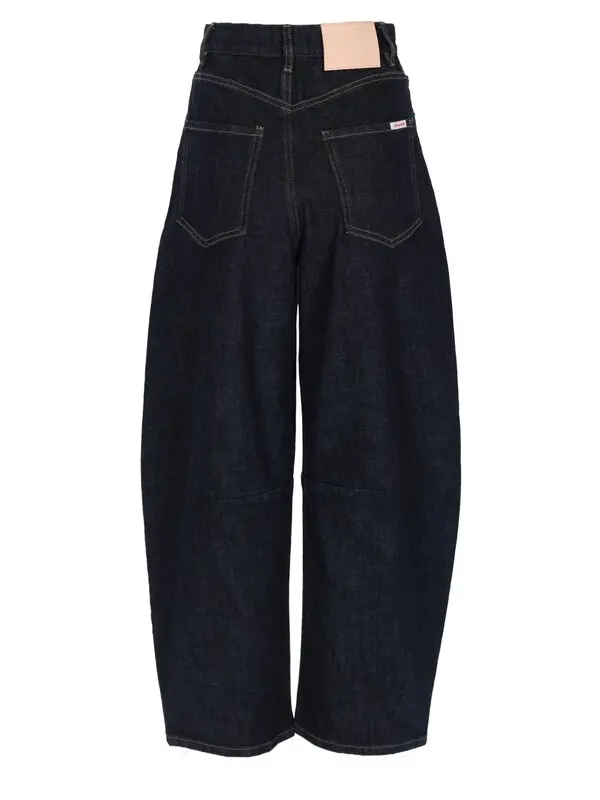 SELF-PORTRAIT Straight Leg Cotton Denim Jeans