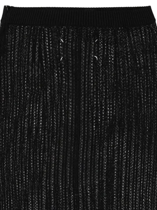 MAISON MARGIELA Ribbed Knit Midi Skirt