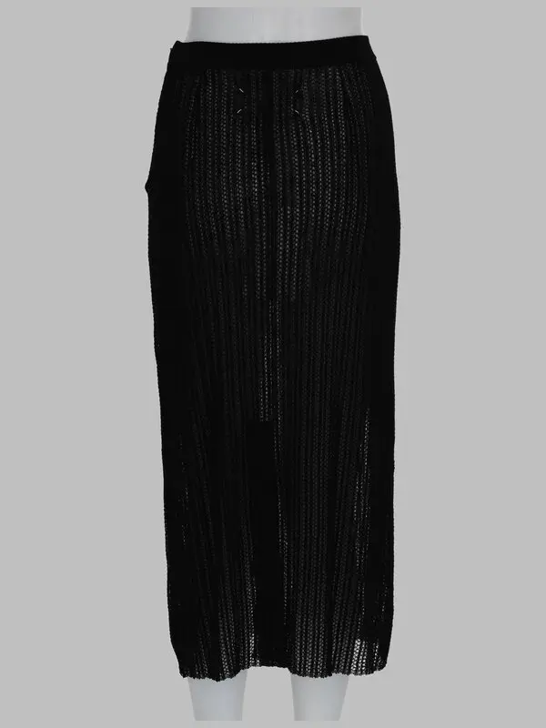 MAISON MARGIELA Ribbed Knit Midi Skirt