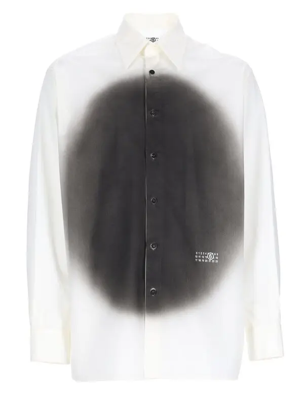 MAISON MARGIELA Cotton Shirt With Graphic Print - White