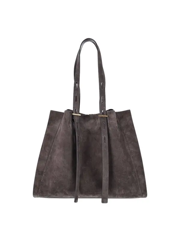 MINOBOSSI Suede Tote Bag With Long Handles