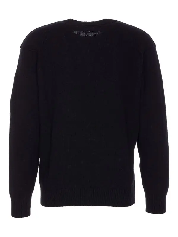C.P. COMPANY Wool Blend Crewneck Sweater With Goggle Logo