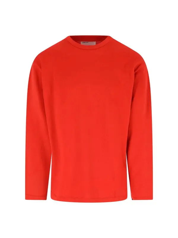 Extreme Cashmere Long-sleeve Crewneck Top In Cotton-cashmere Blend
