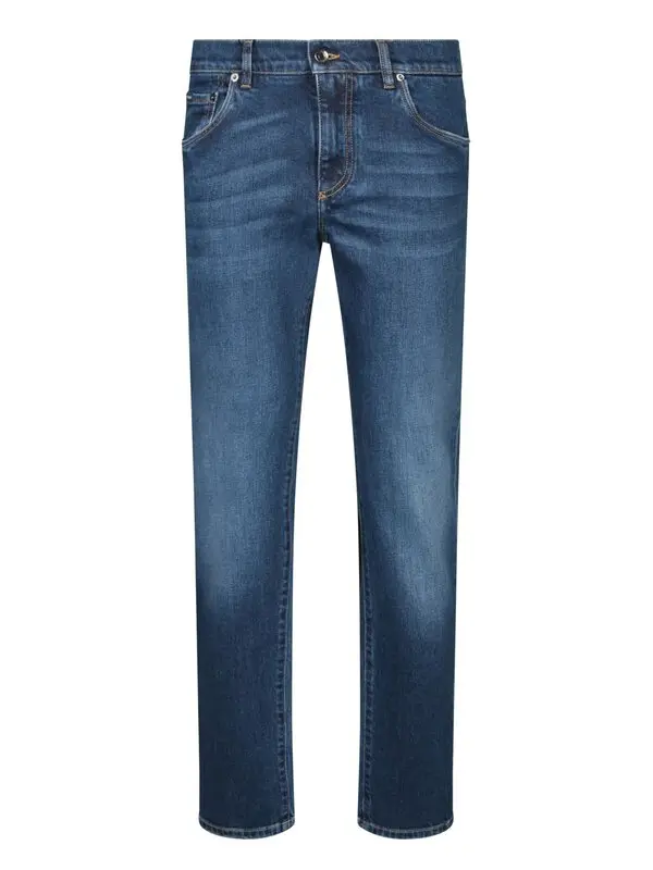Dolce & Gabbana Slim-fit Straight-leg Jeans - Multicolor