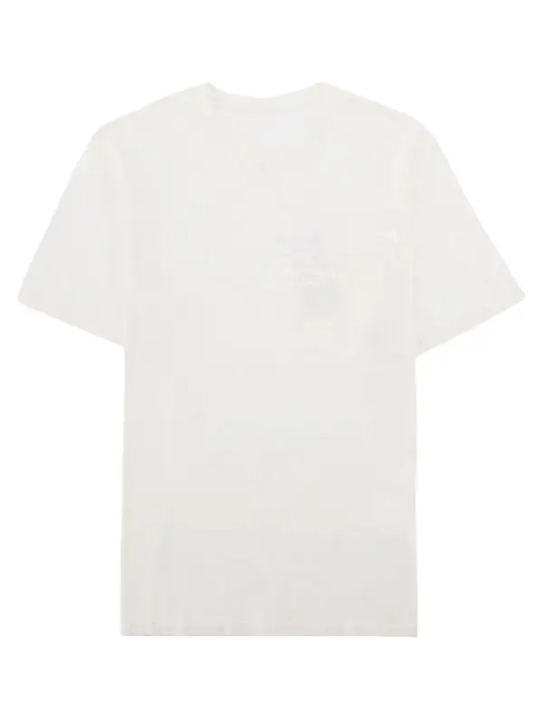 MAISON MARGIELA Cotton Crewneck Pocket T-shirt - White