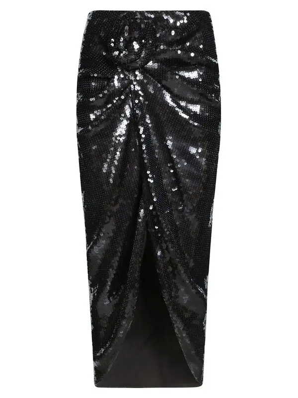 ROTATE BY BIRGER CHRISTENSEN Sequin Knot Mini Skirt