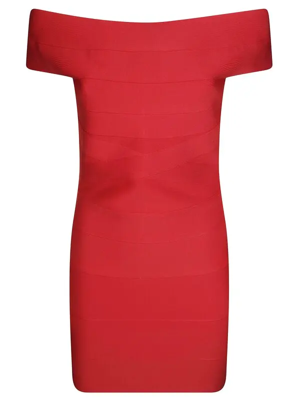 ROTATE BY BIRGER CHRISTENSEN Mini Fitted Knit Dress