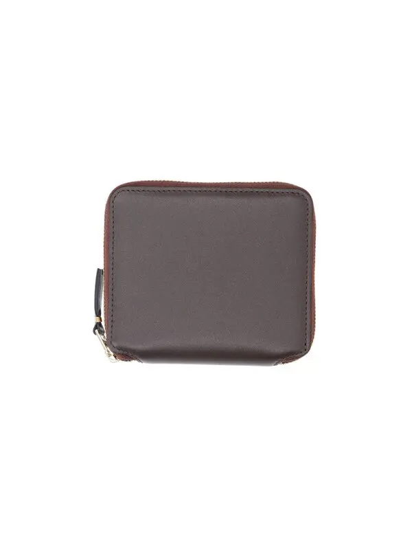 Comme Des Garçons Compact Zip Wallet - Brown