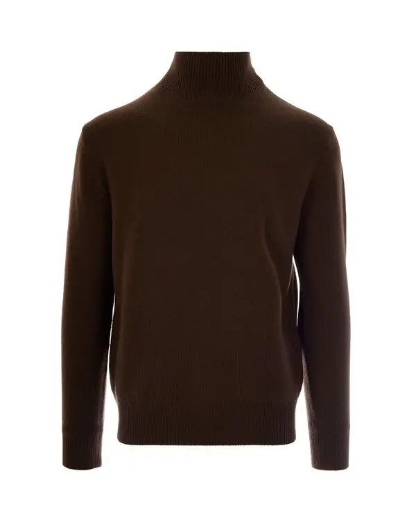 PAOLO PECORA Wool Turtleneck Sweater - Castoro