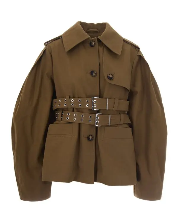 GANNI Double-belt Trench Coat