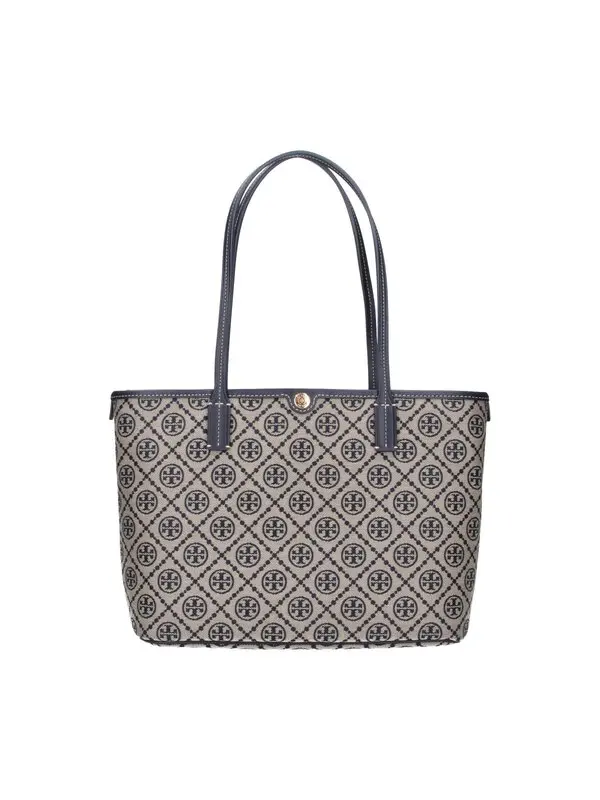 Tory Burch Monogram Jacquard Tote Bag - Blue