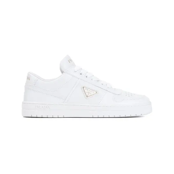 Prada Downtown Leather Sneakers - White