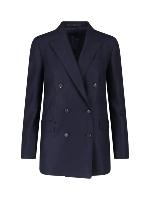 Tagliatore Double-breasted Wool Cashmere Blazer