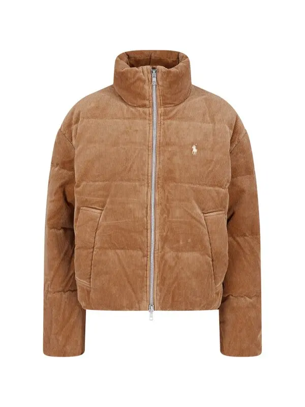 Polo Ralph Lauren Quilted Corduroy Cropped Puffer Jacket