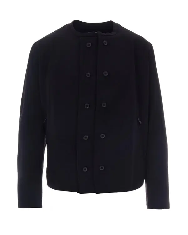 Y3 Collarless Double-breasted Jacket