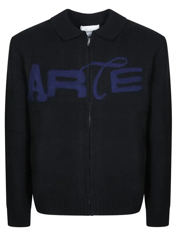 ARTE Zip-up Cardigan With Logo