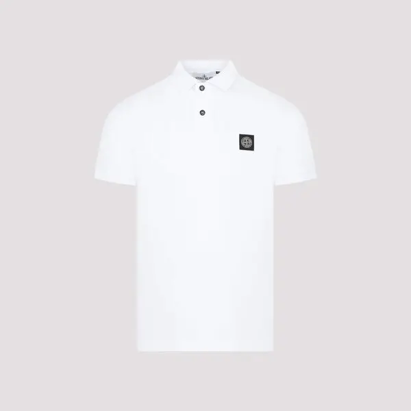 Stone Island Classic Cotton Polo Shirt For - White