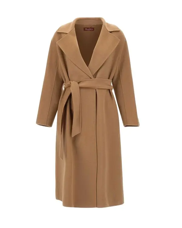 Max Mara Long Belted Wrap Coat - Cammello