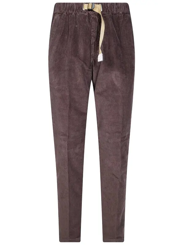 WHITE SAND Corduroy Tailored Pants - Marrone