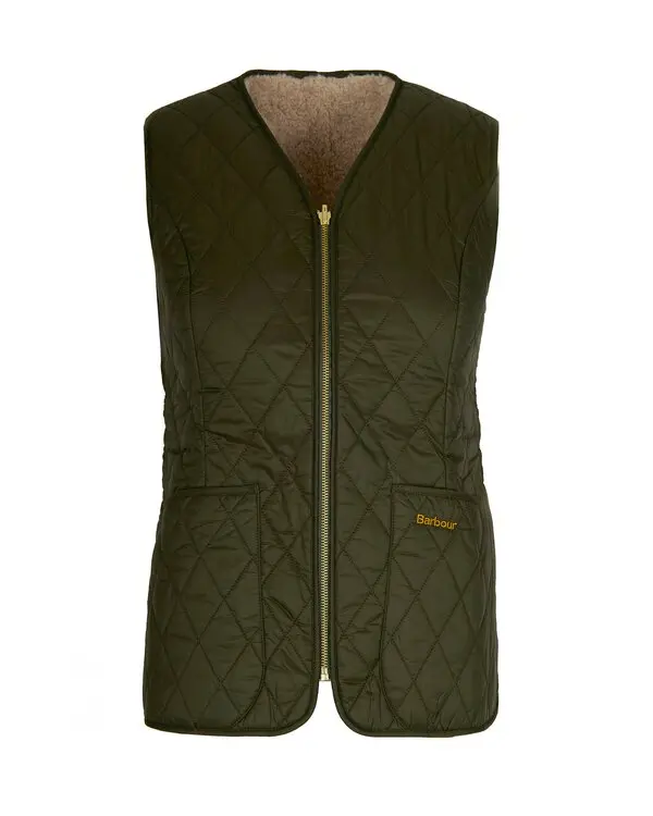 Barbour Quilted Zip-front Fleece-lined Vest