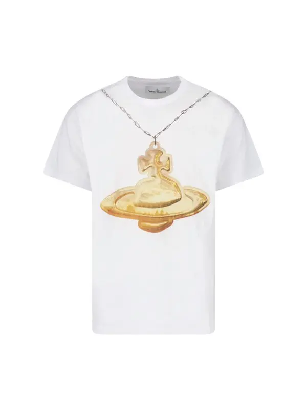 VIVIENNE WESTWOOD Graphic Print Cotton T-shirt - White