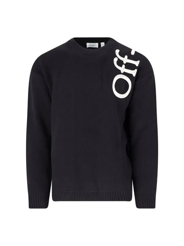 Off-White Logo Intarsia Crewneck Sweater