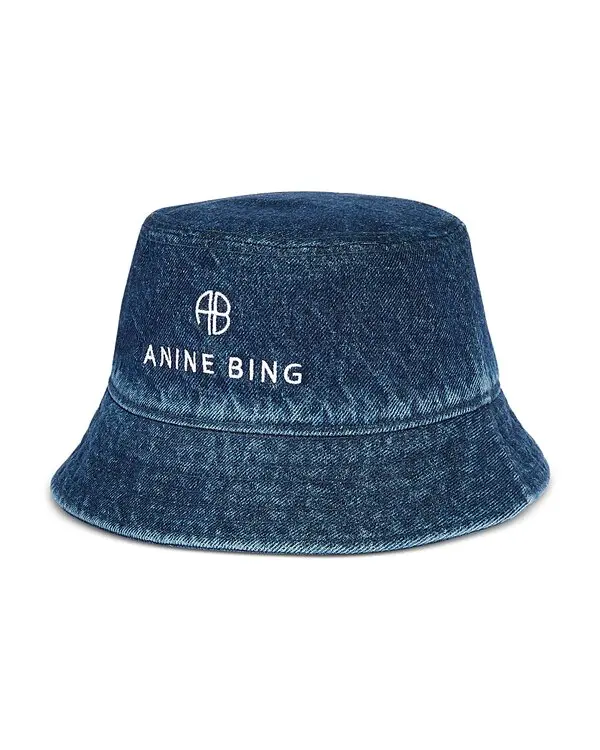 ANINE BING Nicks Denim Bucket Hat