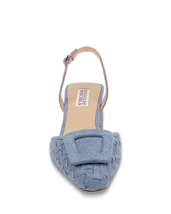 Badgley Mischka Yaneli Slingback Pumps - Light Denim
