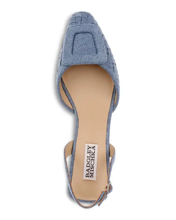 Badgley Mischka Yaneli Slingback Pumps - Light Denim