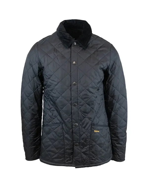 Barbour Diamond Quilted Snap-front Jacket - Navy