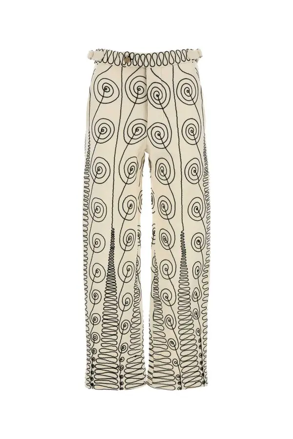 BODE Embroidered Wool Quillwork Pant For