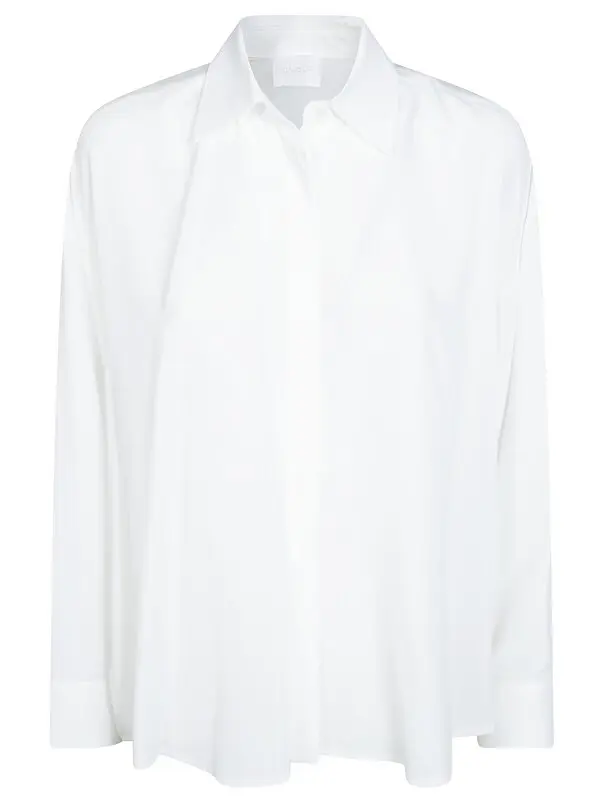 DONDUP Oversized Silk-blend Crepe Of Chine Shirt