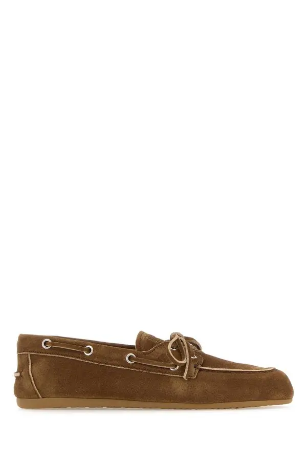 Miu Miu Suede Loafers - Camel