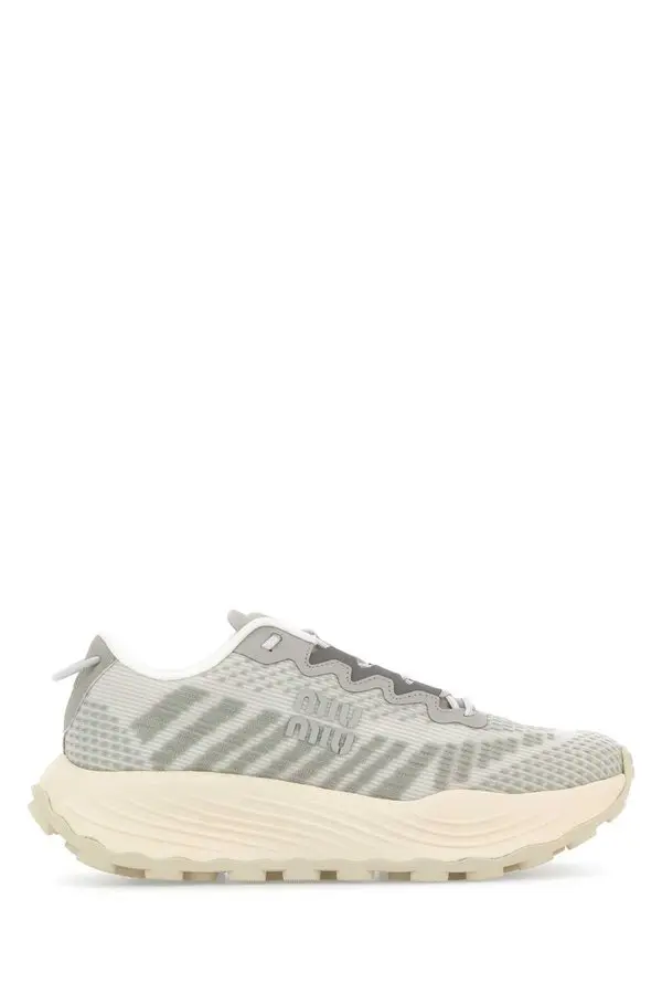 Miu Miu Two-tone Fabric Athletic Sneakers