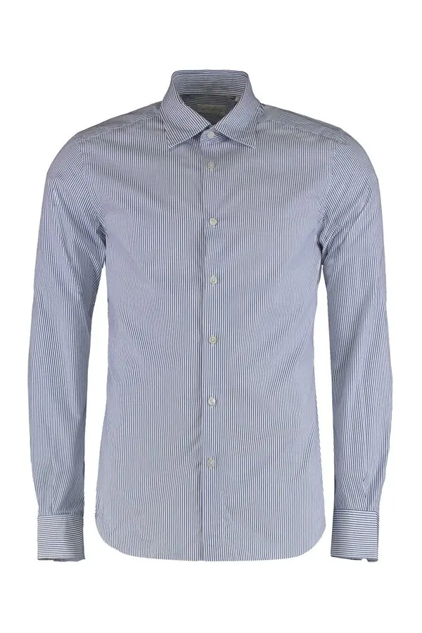 SLOWEAR Striped Cotton Long-sleeve Shirt