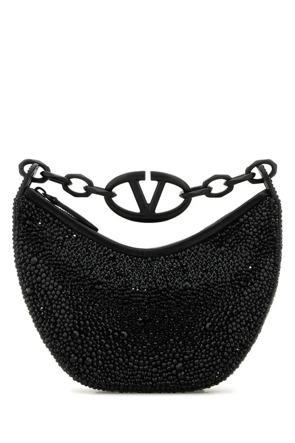 Valentino Garavani Mini Embellished Leather Hobo Handbag