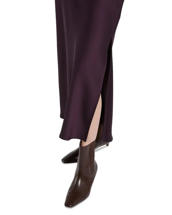 Marella Mlloliato Satin Maxi Dress - Blackberry