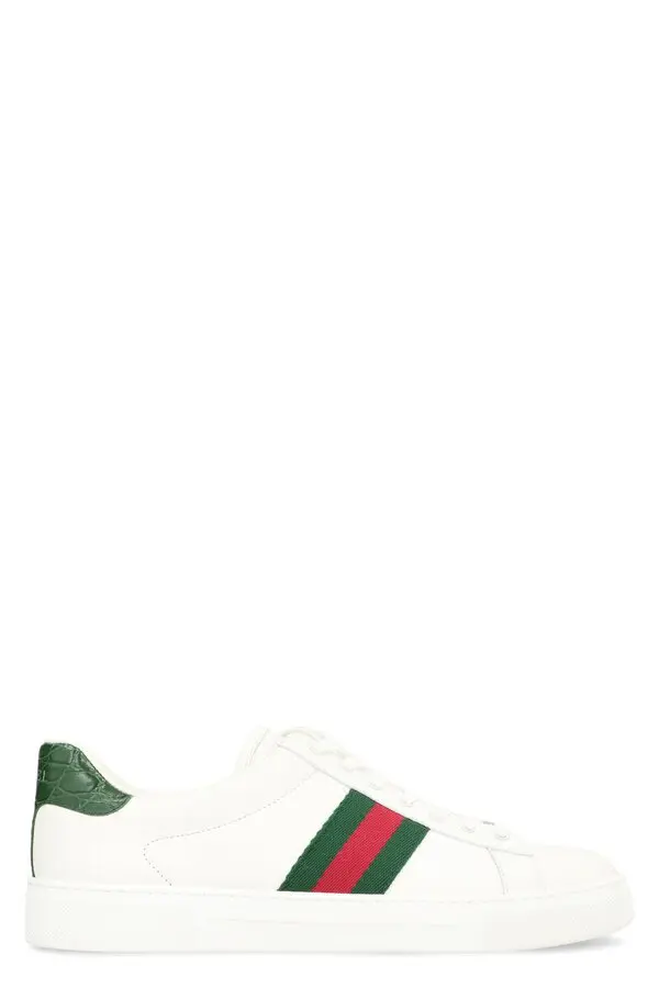 Gucci Ace Sneaker With Web Detail - White